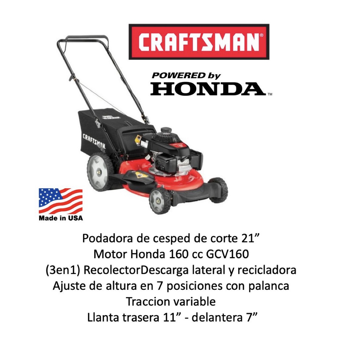 PODADORA CRAFTSMAN MOTOR HONDA GCV160